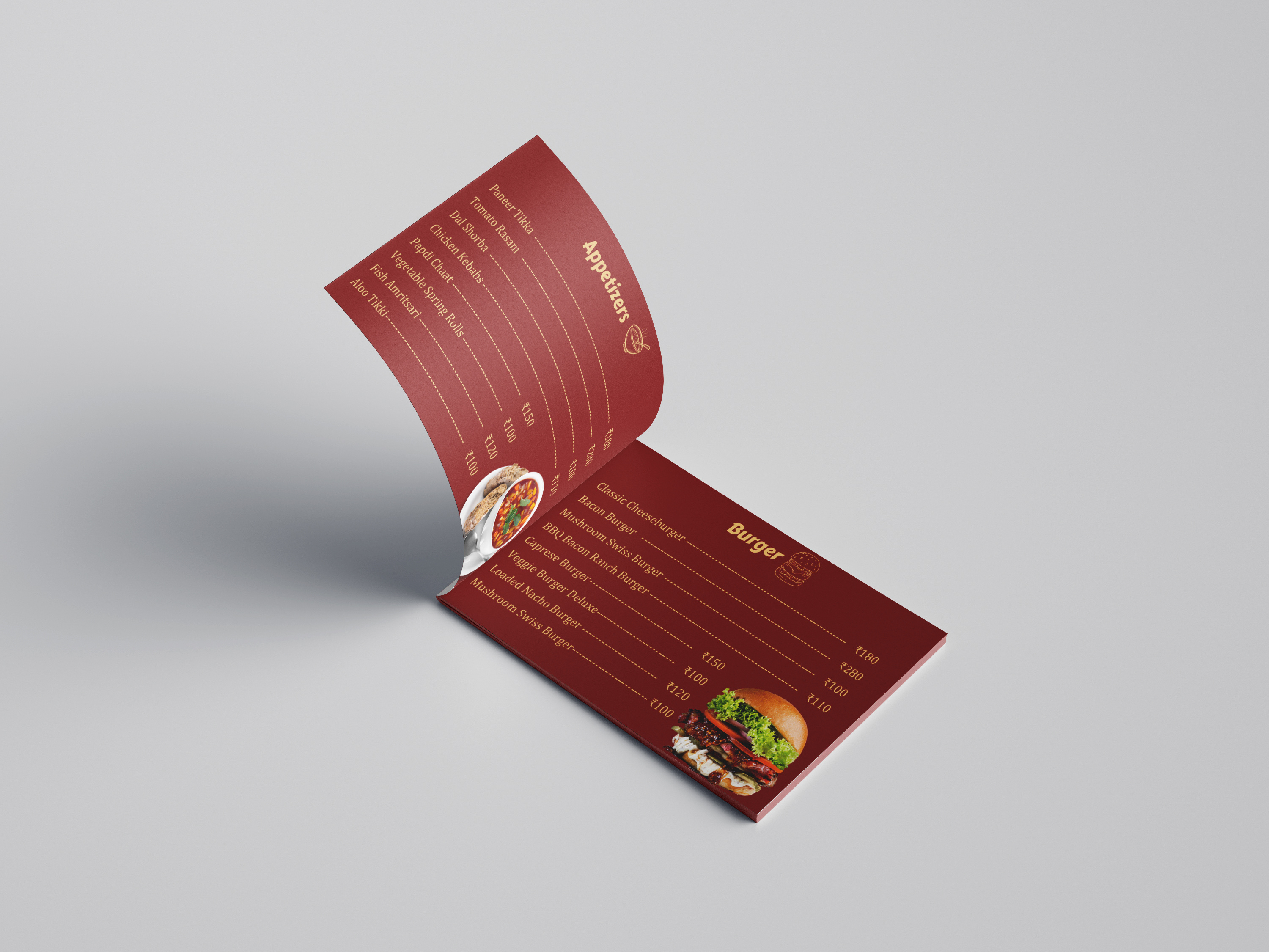 Menu Card Design For Restaurant by InfiniGraphix on Dribbble