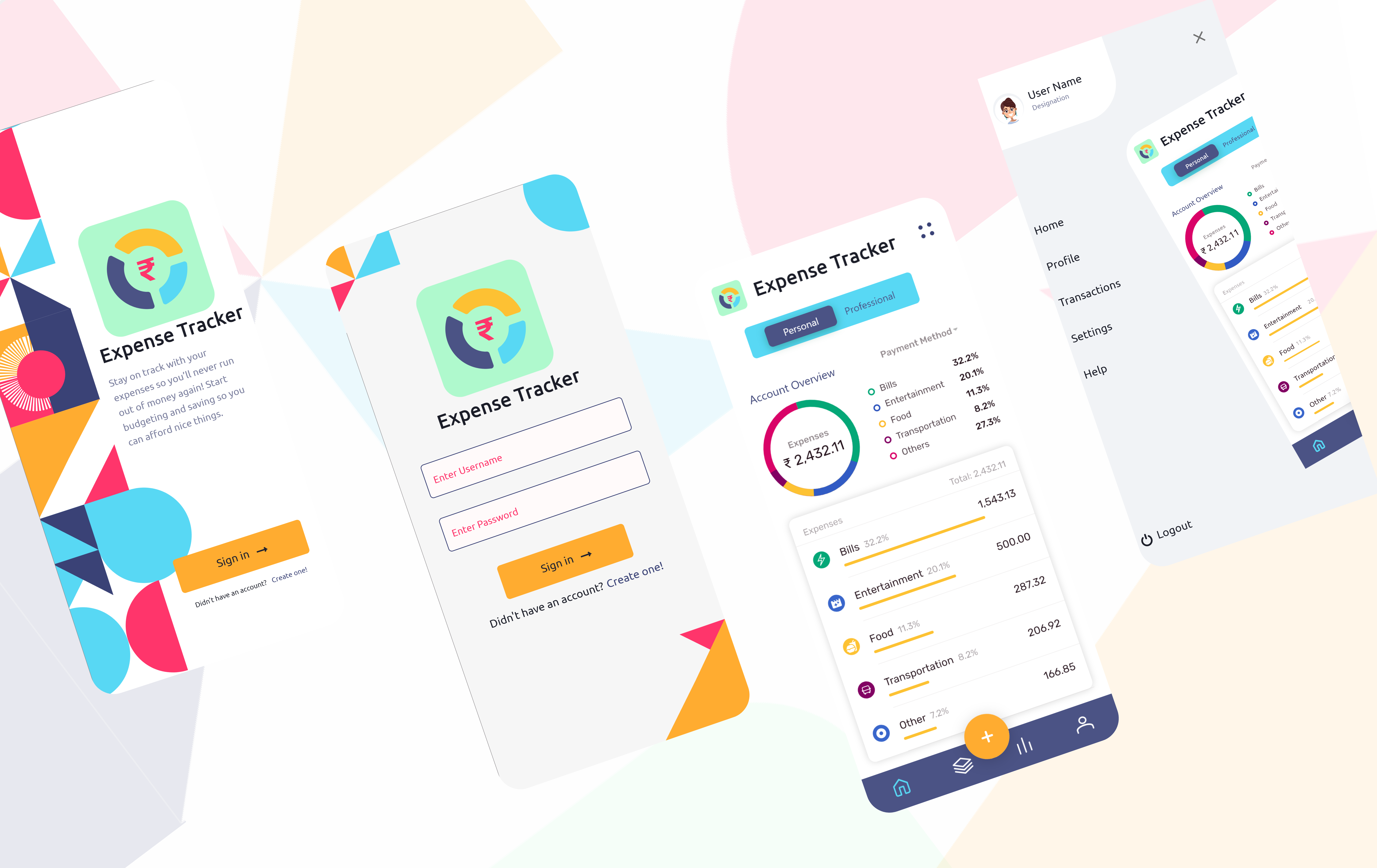 Expense Tracker App Design by Gaurav Sharma on Dribbble