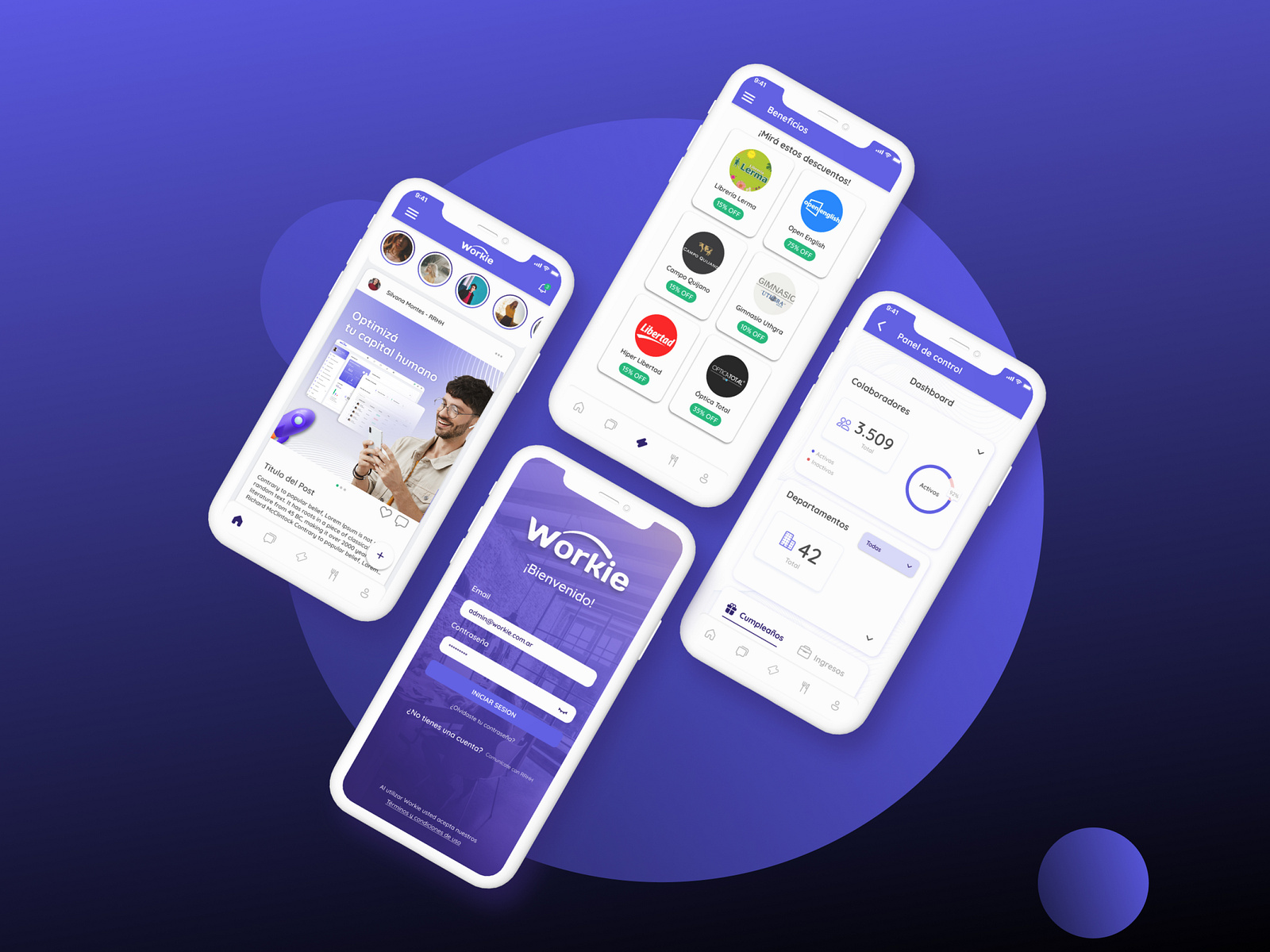 RRHH Software - Workie by Gisel Arevalo on Dribbble