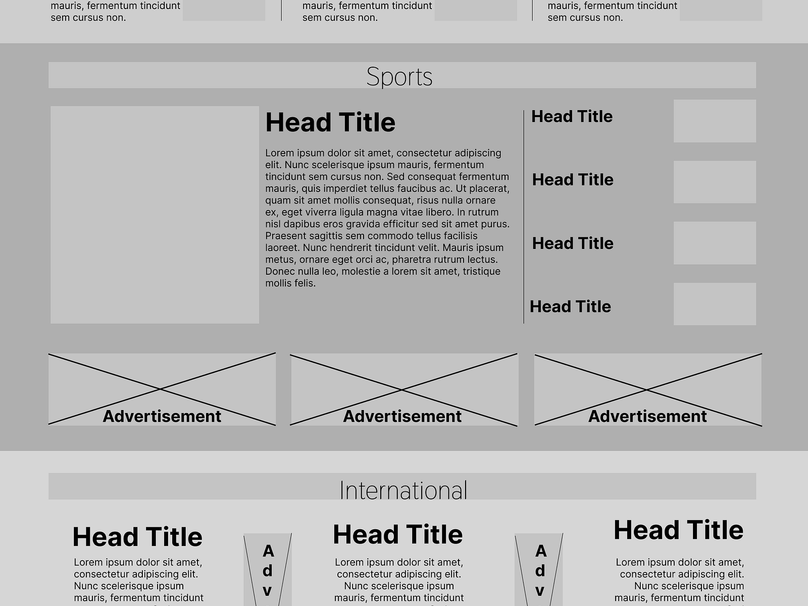 Wireframe of Online News Website by Safal Shrestha on Dribbble