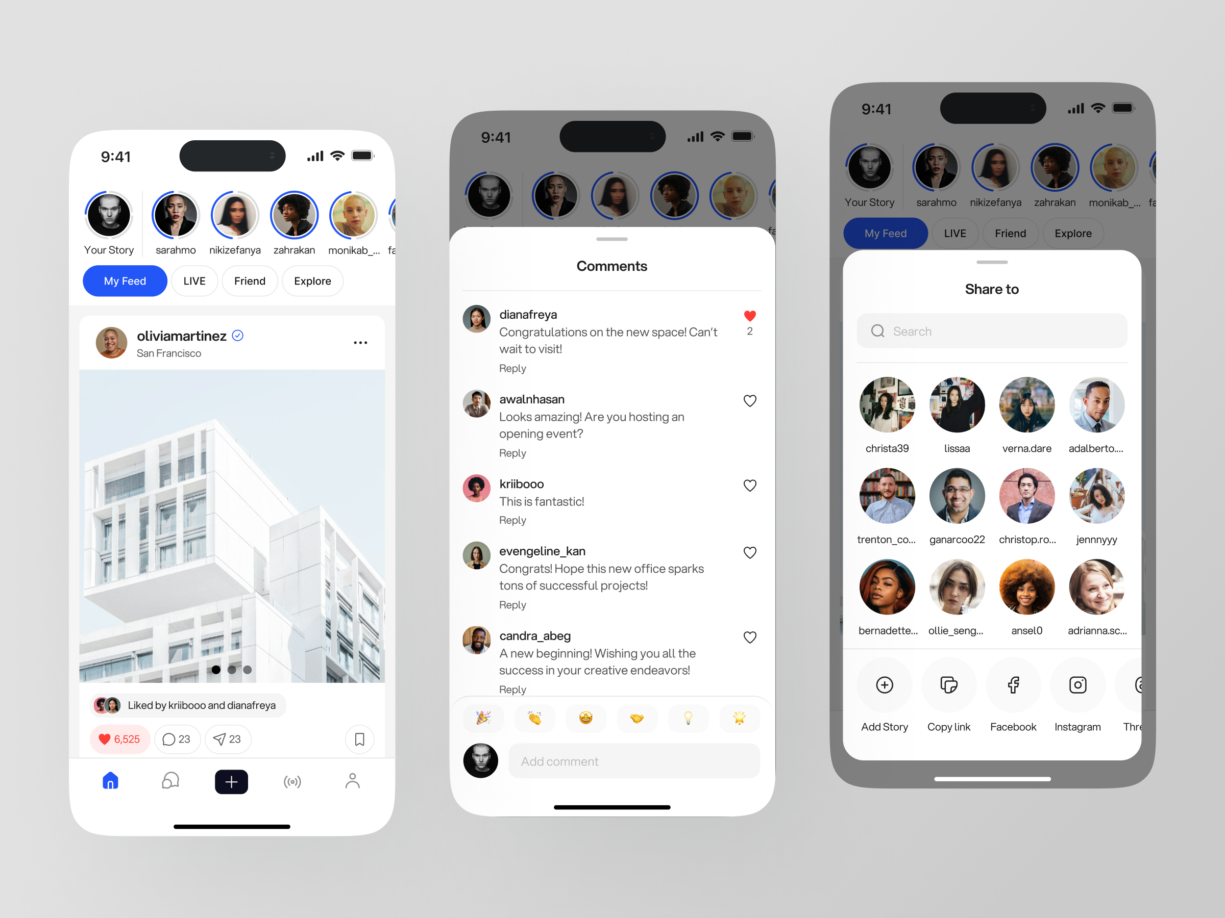 ConnectWorld - Social Media App (Home) by Muhammad Dani Asyrofi for ...
