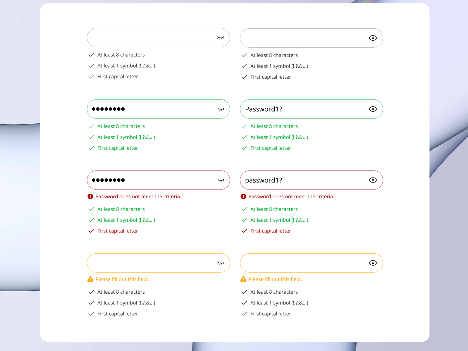 Password Input Field - States by Hamza on Dribbble