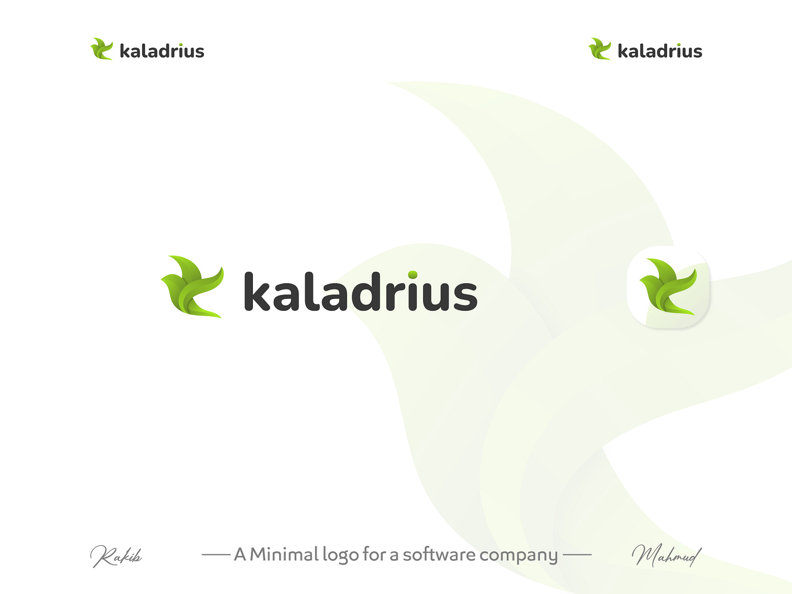 Modern software/bird logo by RAKIB MAHMUD on Dribbble