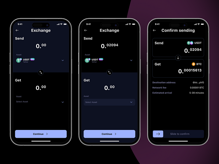 CryptoWallet application by Veronika Dotsenko on Dribbble