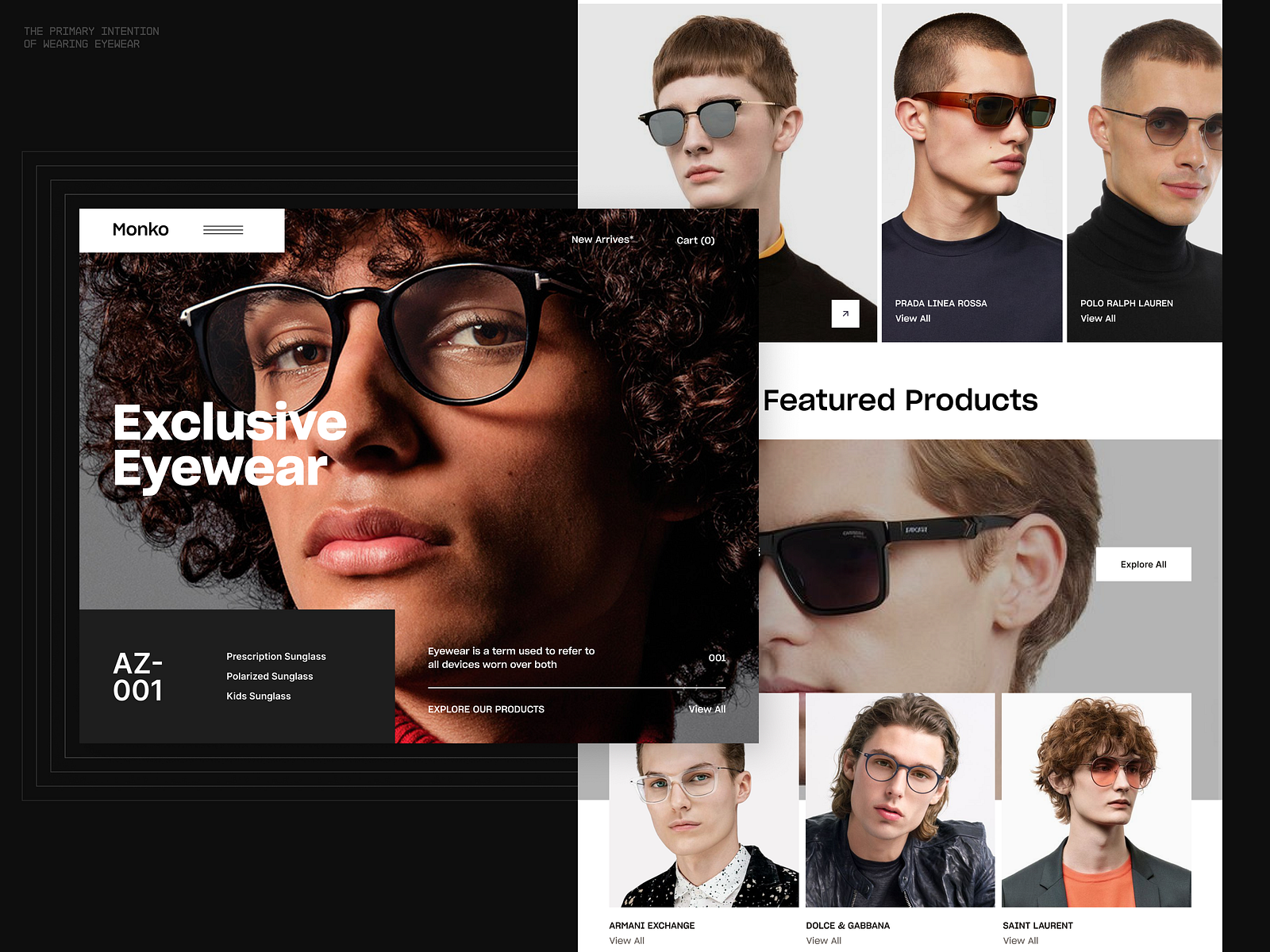 Eyewear Website Design by Orix Creative on Dribbble