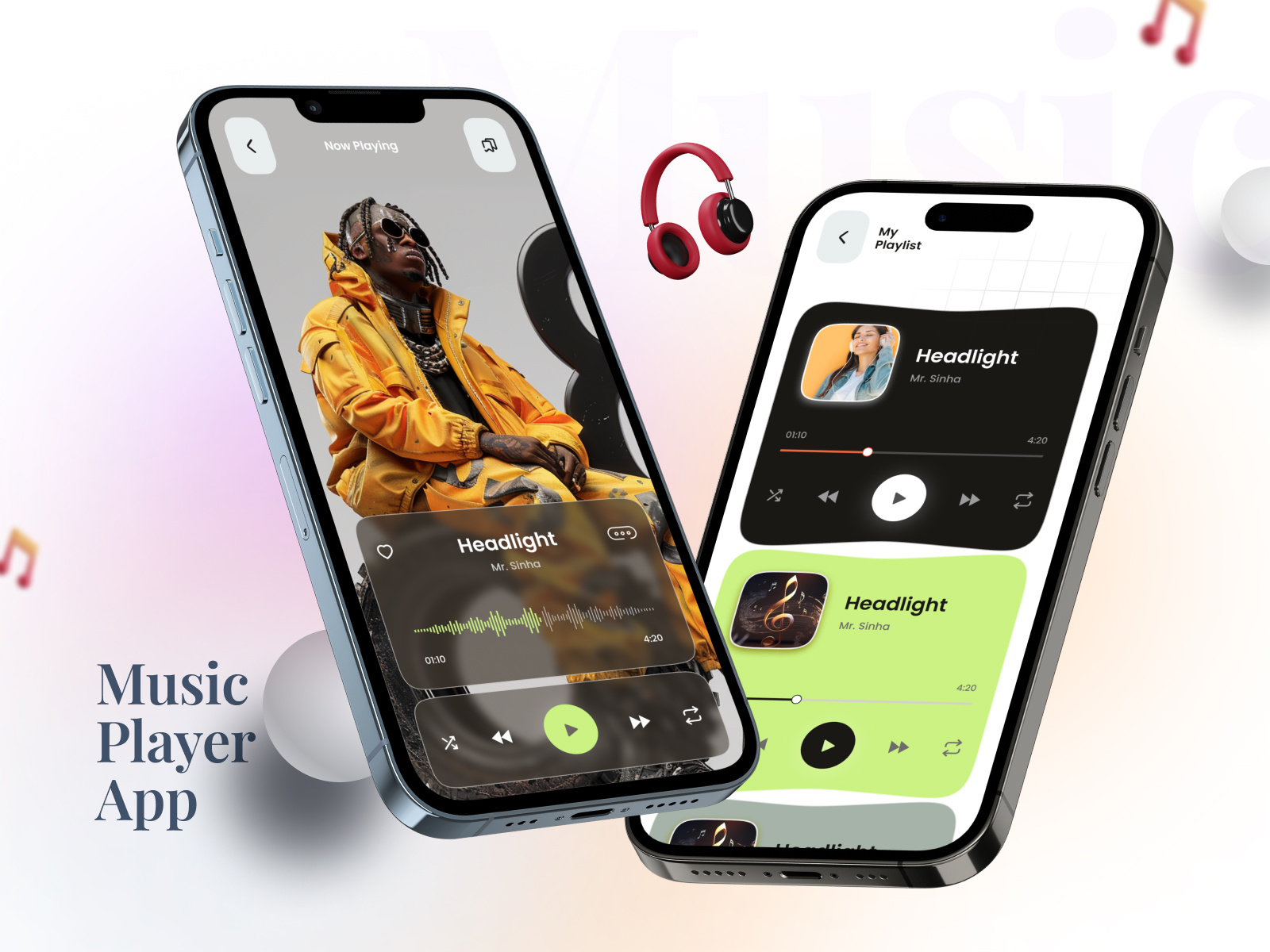 Music Player Mobile Application UI by Design Studio UI UX on Dribbble