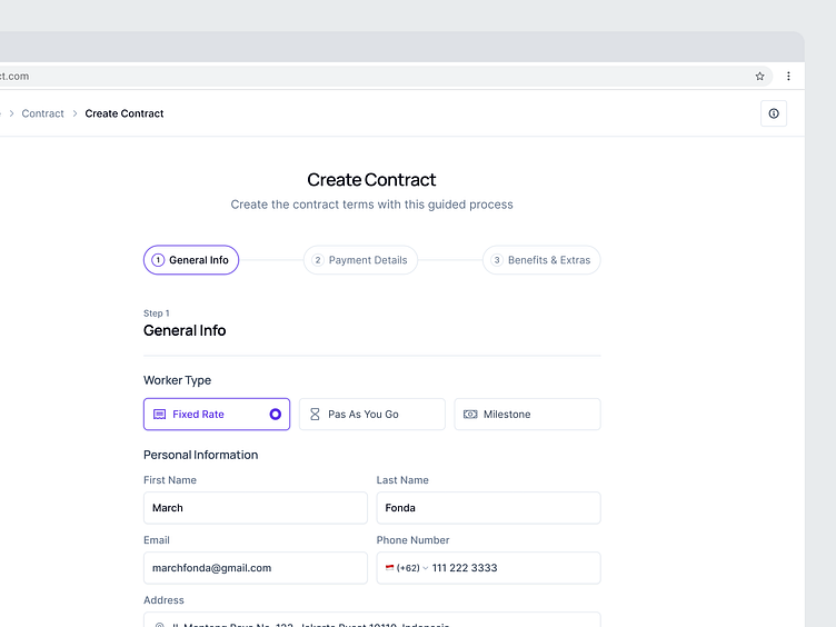 UnifiedHR → Creating Contract by Onky for 10am Studio on Dribbble
