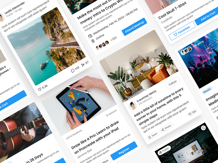 UI Cards Design Inspiration by LabelX on Dribbble