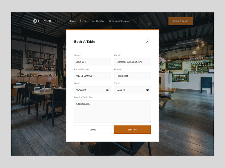 Reservation system web design by Sk Amir on Dribbble
