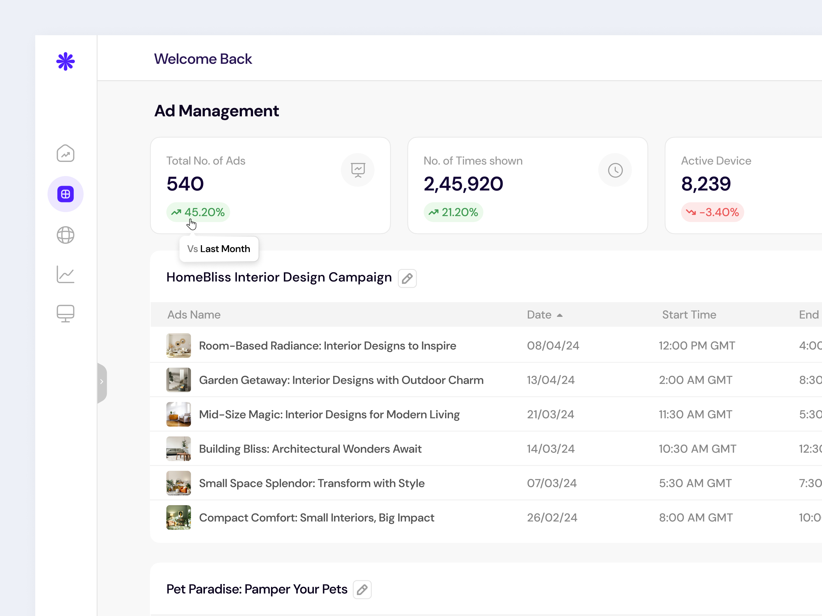 📣 Ads Management Web App Page Design by Saravanan on Dribbble
