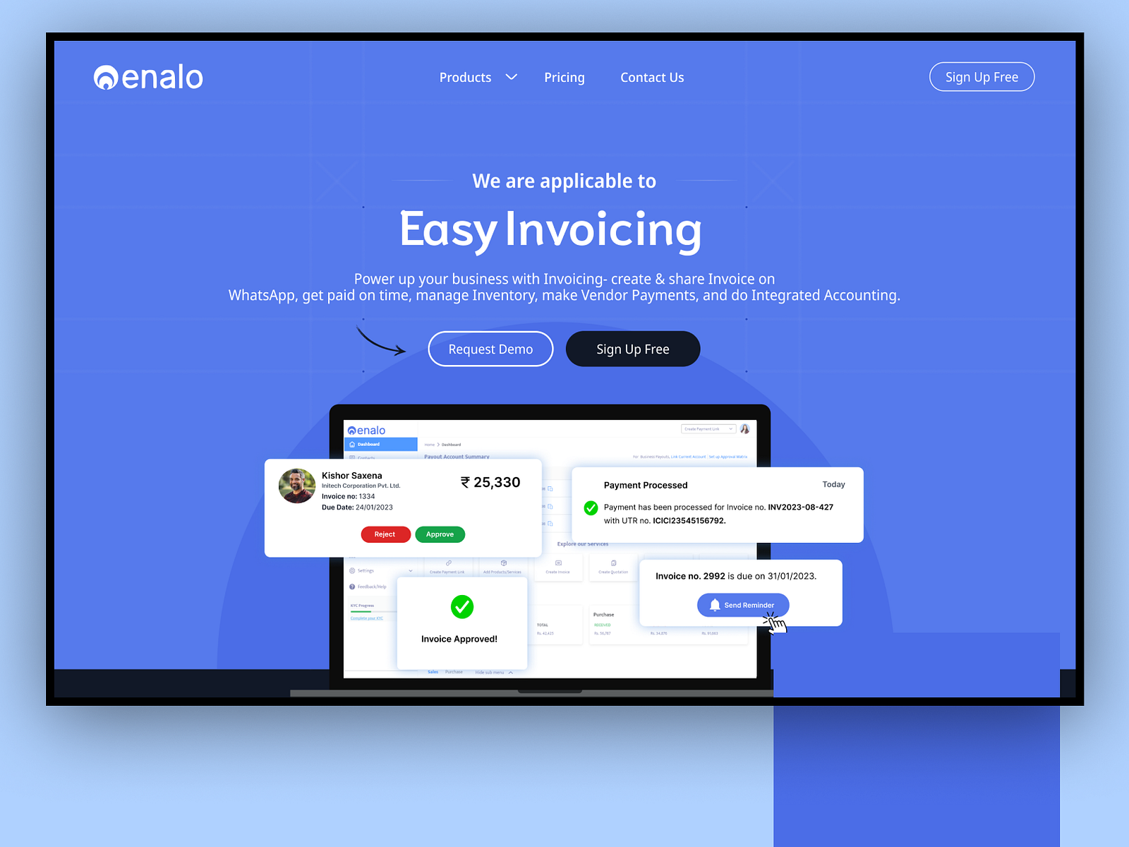 Enalo Website Design by OM SHARMA on Dribbble