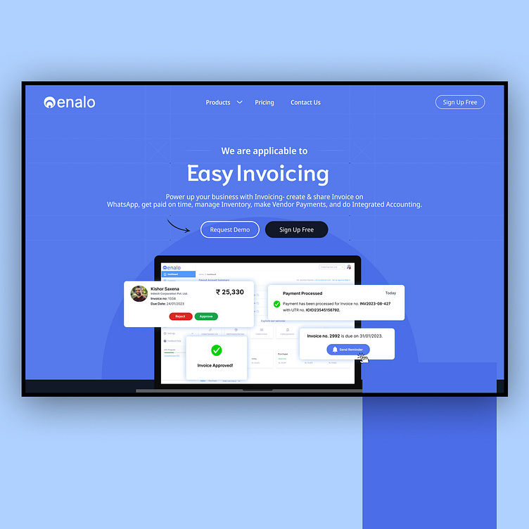Enalo Website Design by OM SHARMA on Dribbble