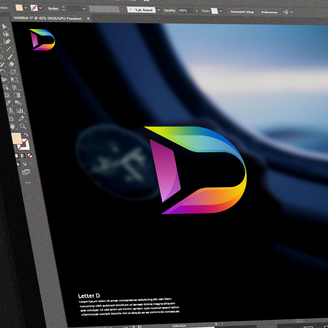 D Modern Gradient Logo For Startup Company, Logo Design by Abdur Rahman ...