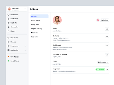 Settings page UI by Final UI — Design Systems on Dribbble