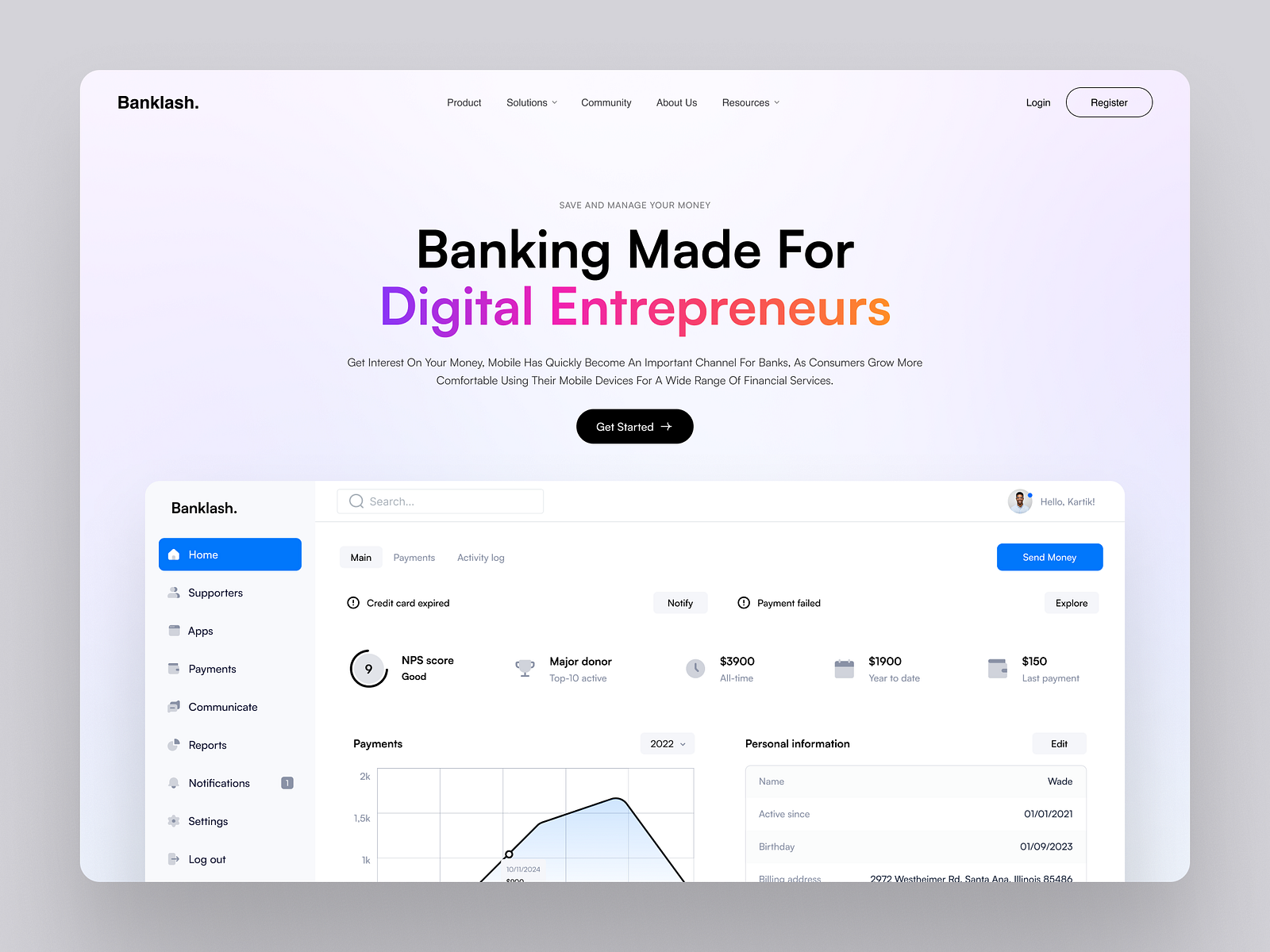 Banking website design by Designflow Agency on Dribbble