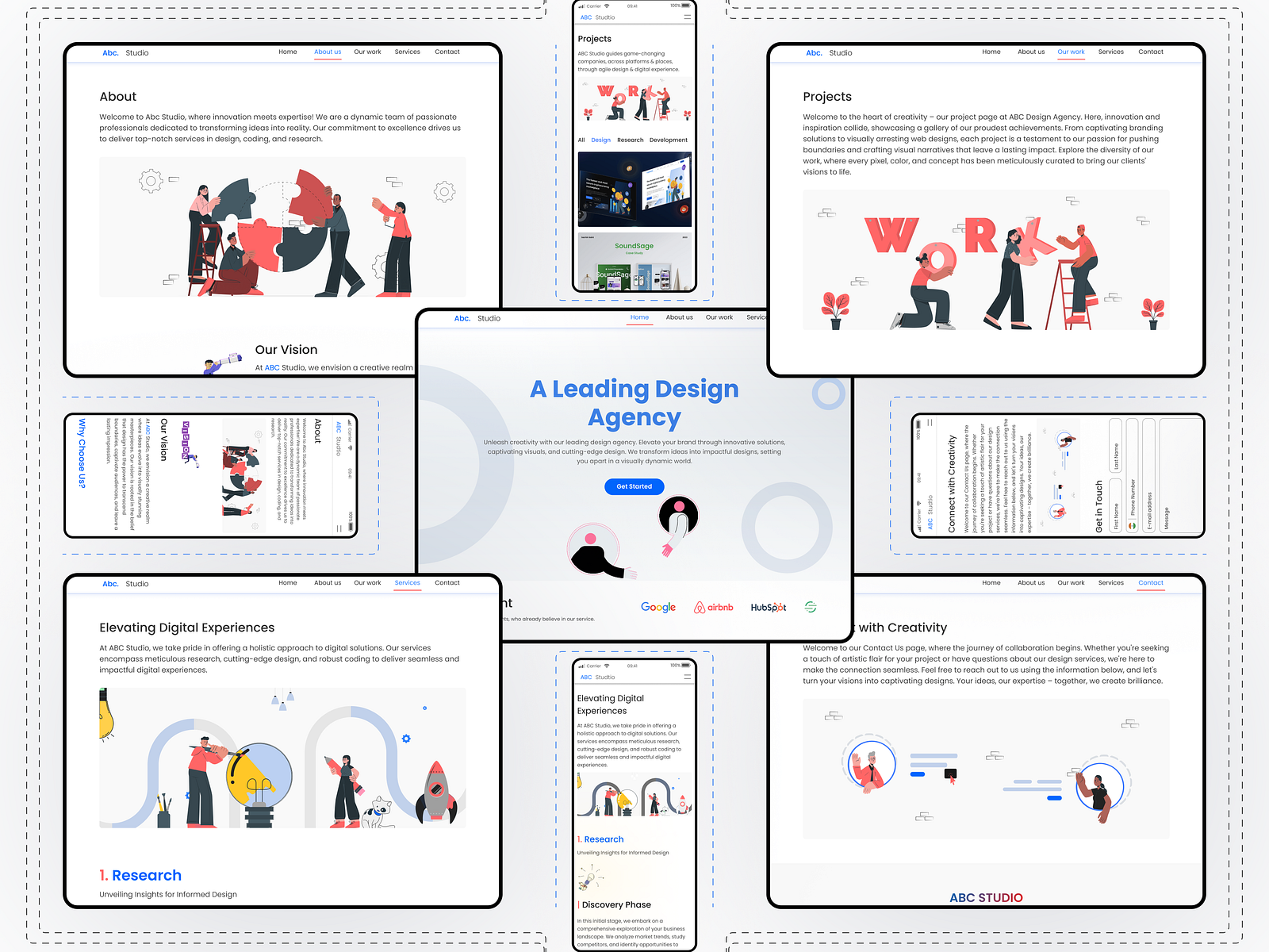 Design Agency Company Website Design by Sachin Saini on Dribbble