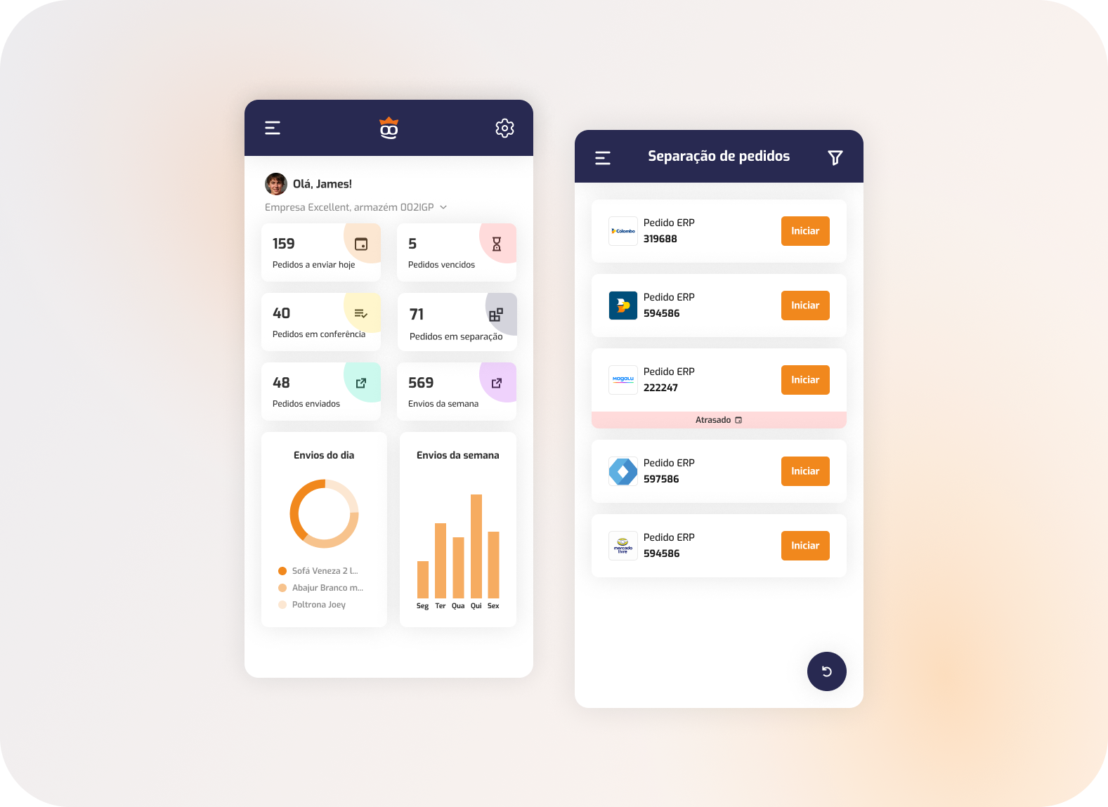 WMS dashboard and order picking list by Jenifer Jang on Dribbble