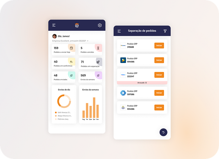WMS dashboard and order picking list by Jenifer Jang on Dribbble