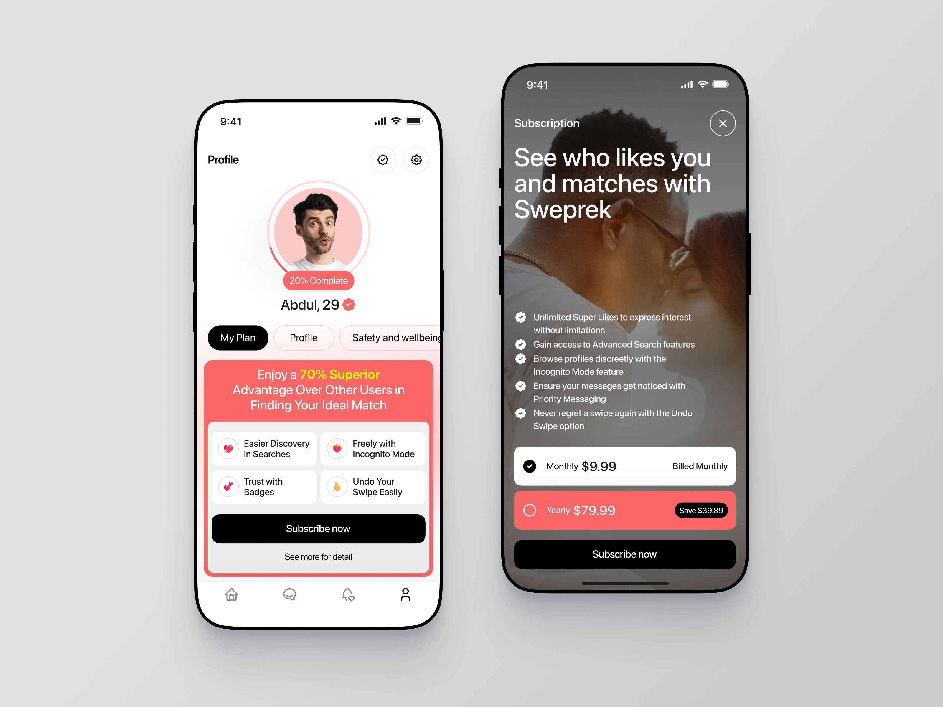 Sweprek - Profile (Subscription Plan) by Haqqi Ilmiawan for Kretya Studio on Dribbble
