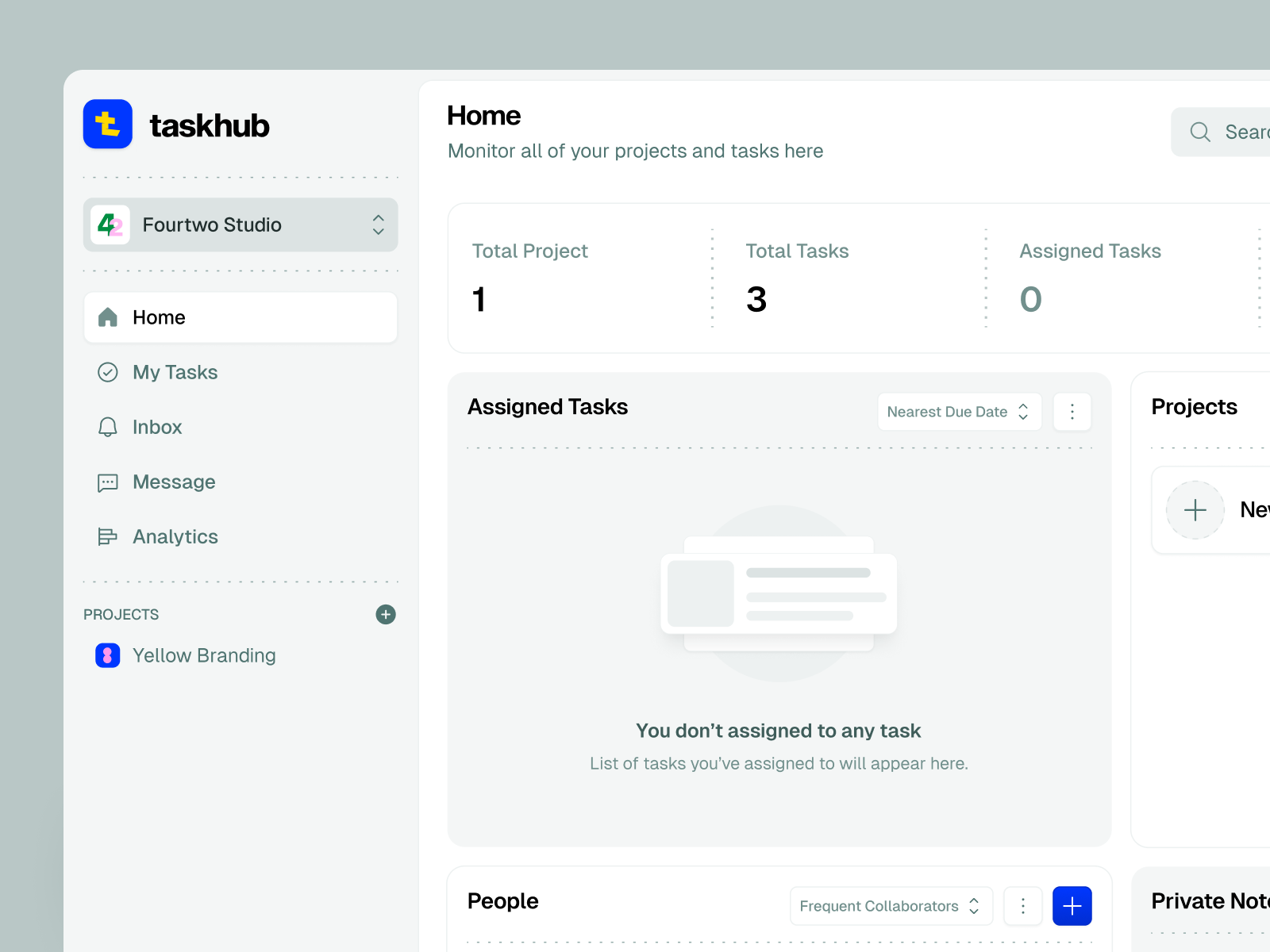 Home Empty - Task Management Dashboard by VKTR Supply for Vektora on ...