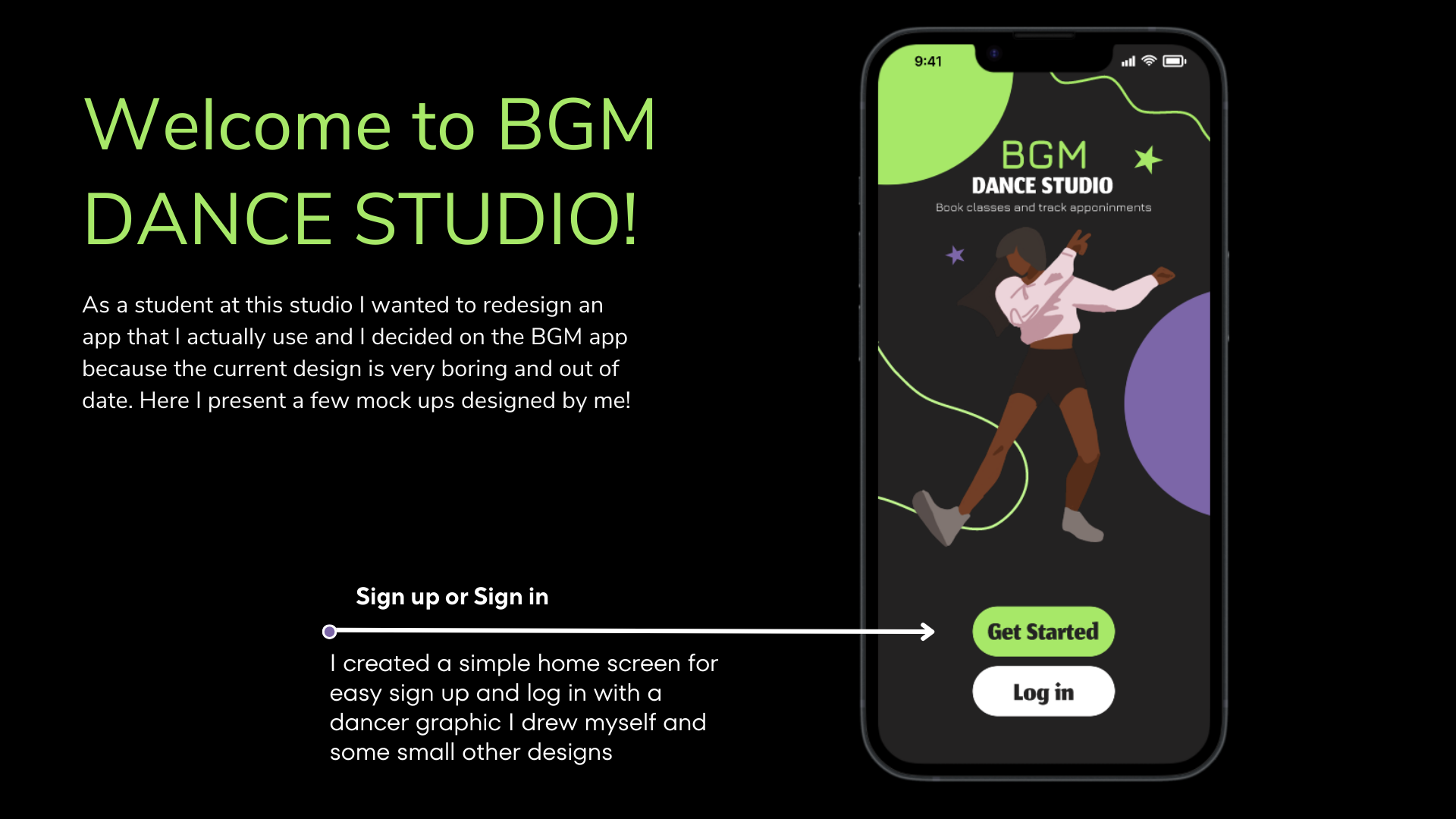 BGM Dance Studio App Redesign Project by Elicia Ortiz on Dribbble