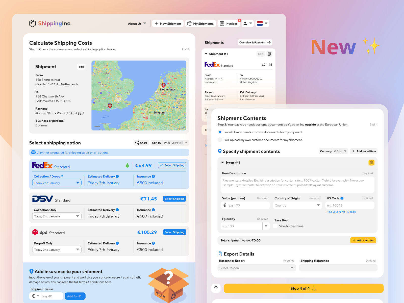 Shipping Web-App Design by Mike Newbon on Dribbble