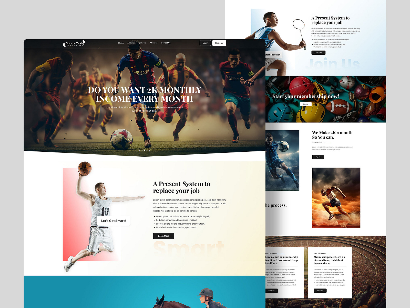 Sports Web Page by Pankaj Adhikari on Dribbble