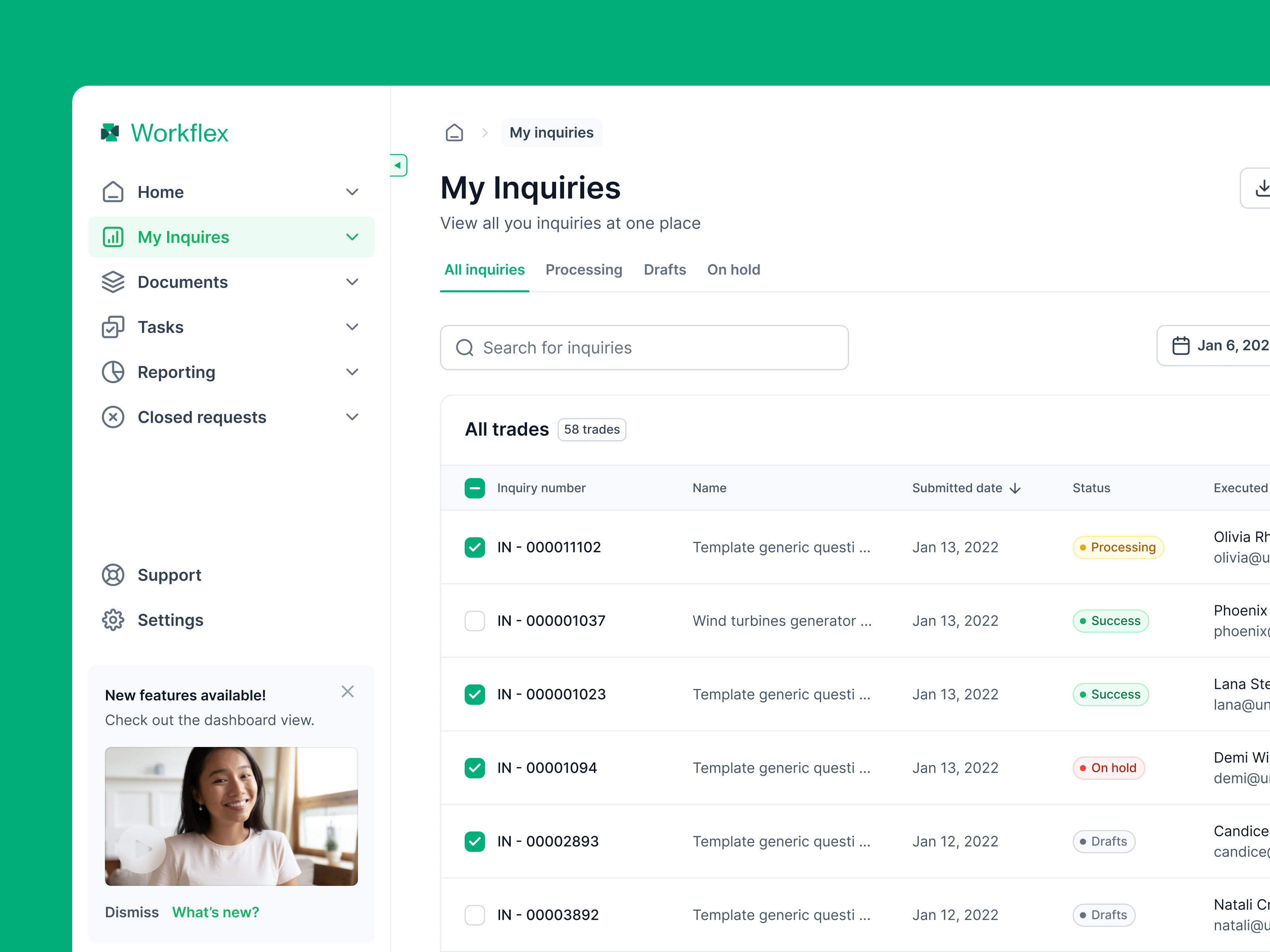 Dashboard design - Workflex by 7th Pillar Infotech on Dribbble