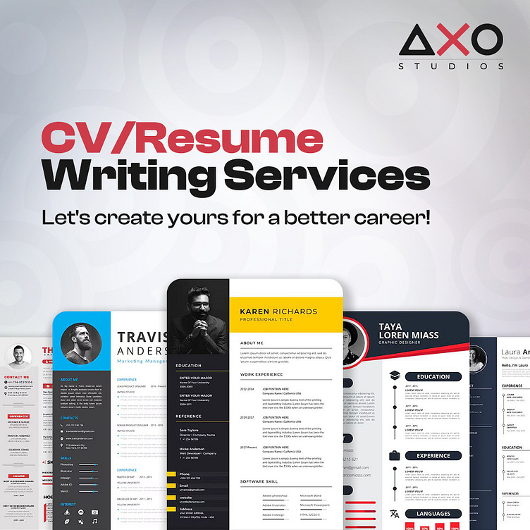 CV/Resume Design by AXO Studios on Dribbble