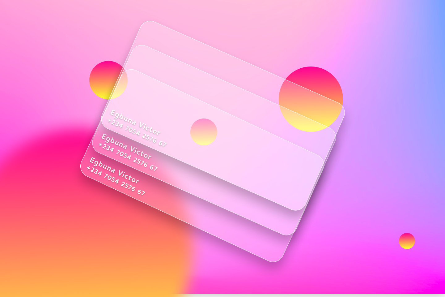 Glassmorphism UI Design by egbuna victor on Dribbble