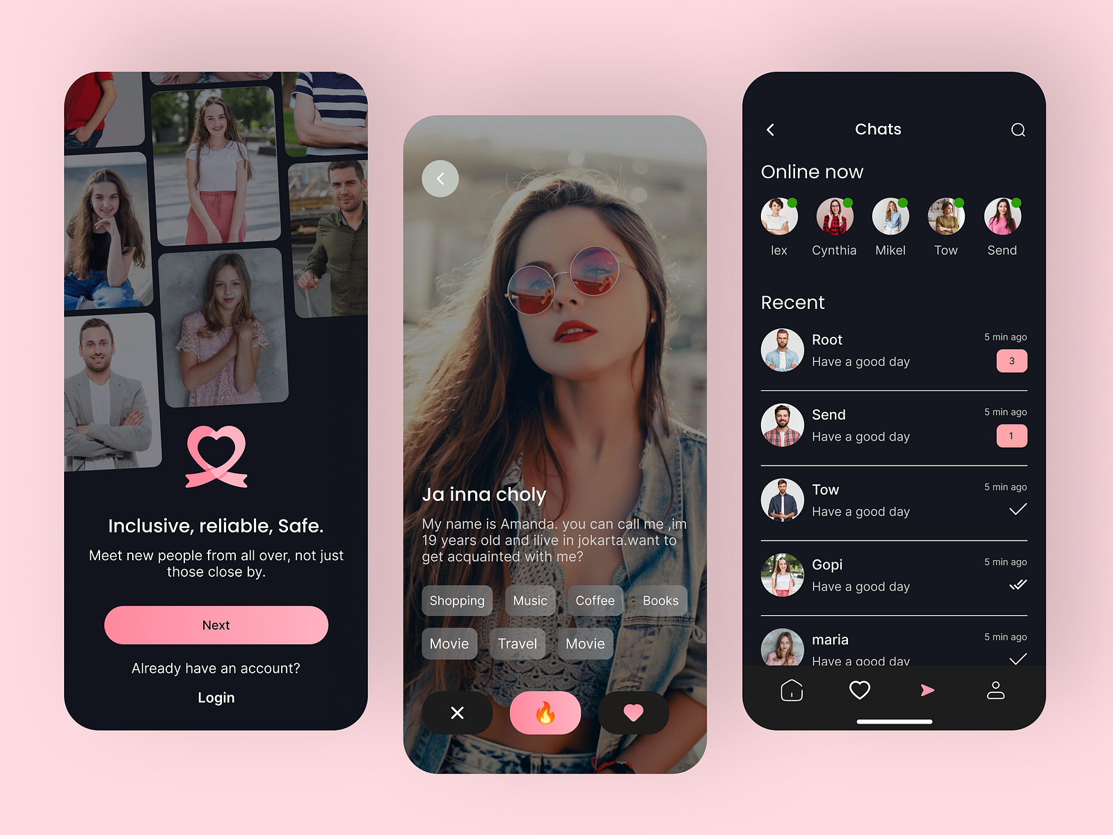 Dating App UI Design by Hasnain Karim on Dribbble