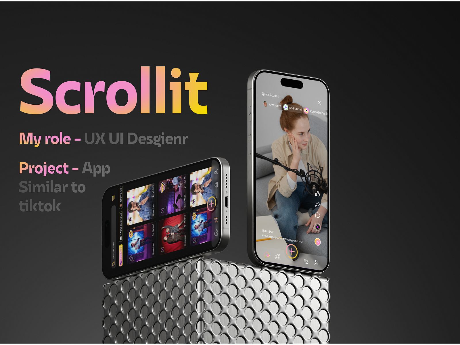Scrollit (Redesign Of Tiktok) by AnnTser on Dribbble