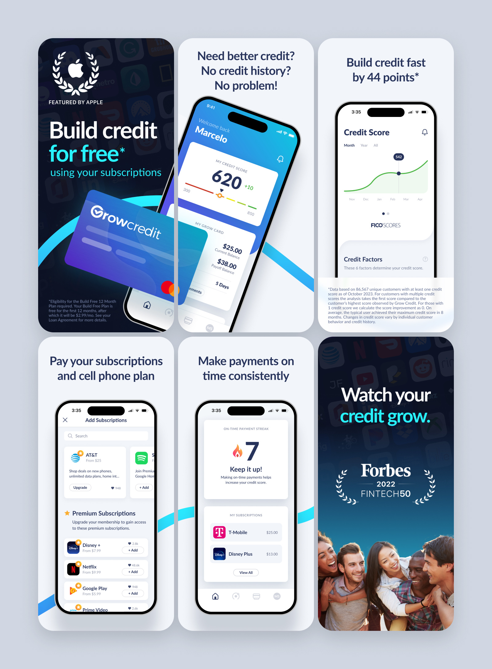 App Screenshots for Grow Credit by Marcelo Silva on Dribbble