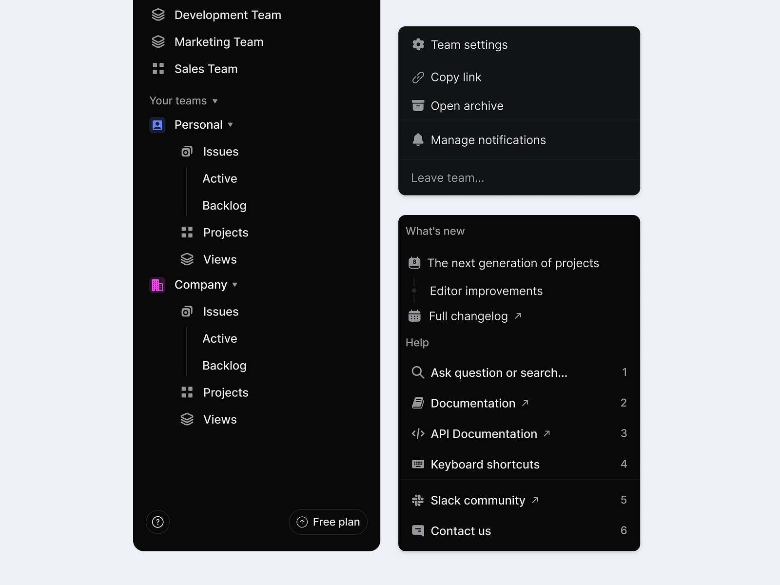 Context menu | Sidebar by Dmitry Sergushkin on Dribbble