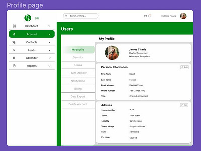 Daily UI 6 User Profile by Dav Fod on Dribbble