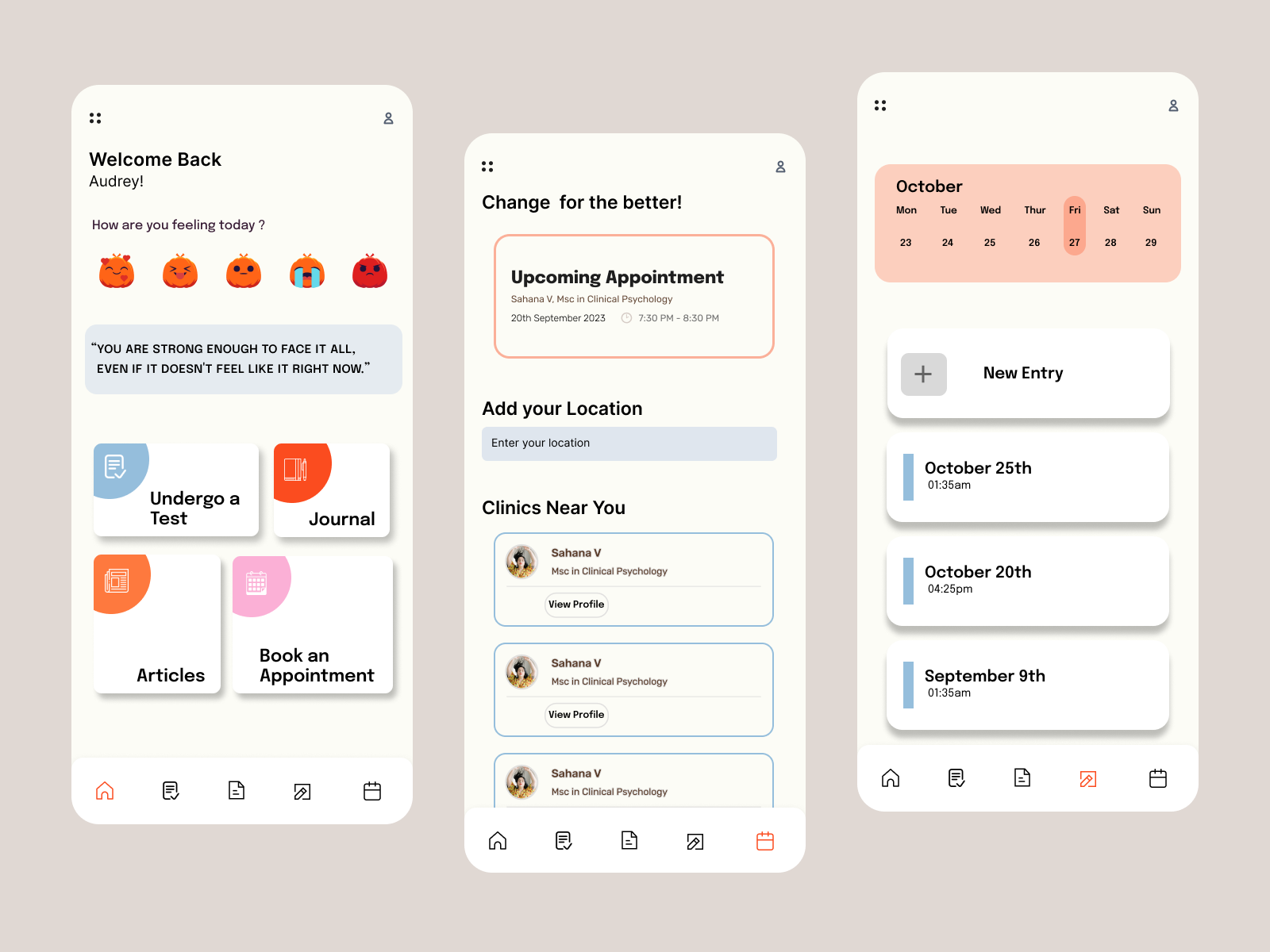 Mental Health Mobile App by Kritika Sureka on Dribbble