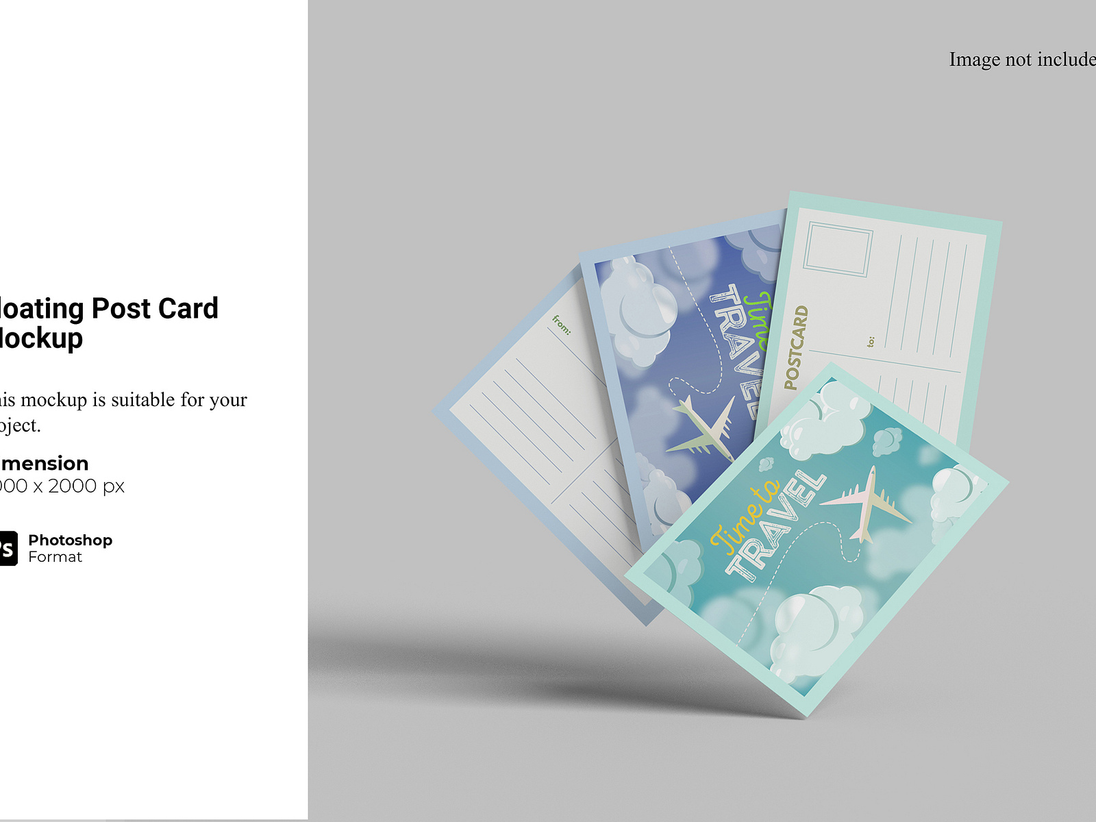 Floating Post Card Mockup by ianmikraz on Dribbble