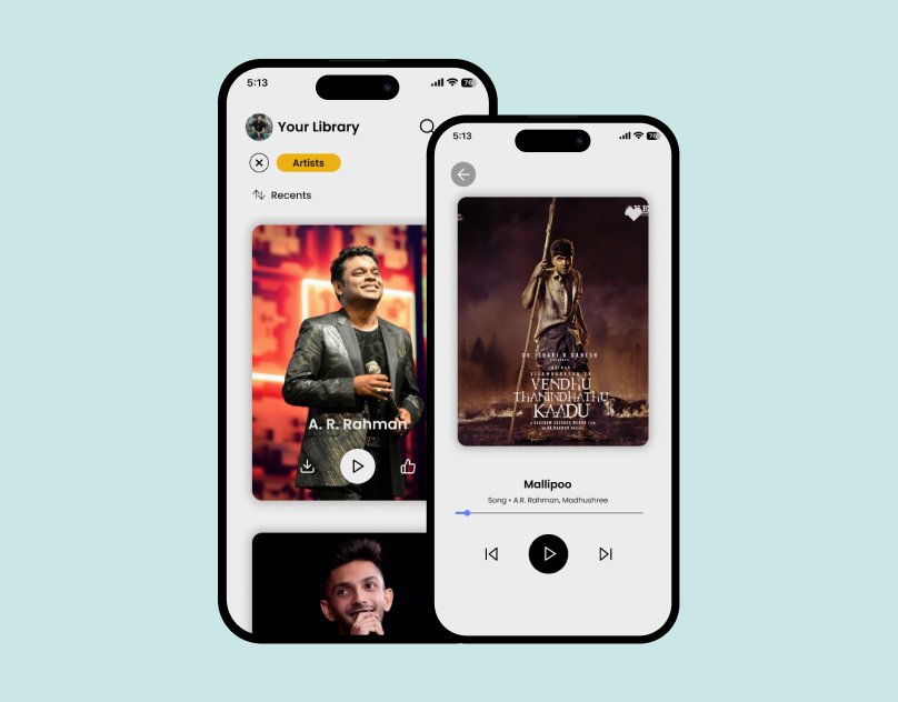 Music App UI Design - Let The Music Play! by NirmalKumar on Dribbble