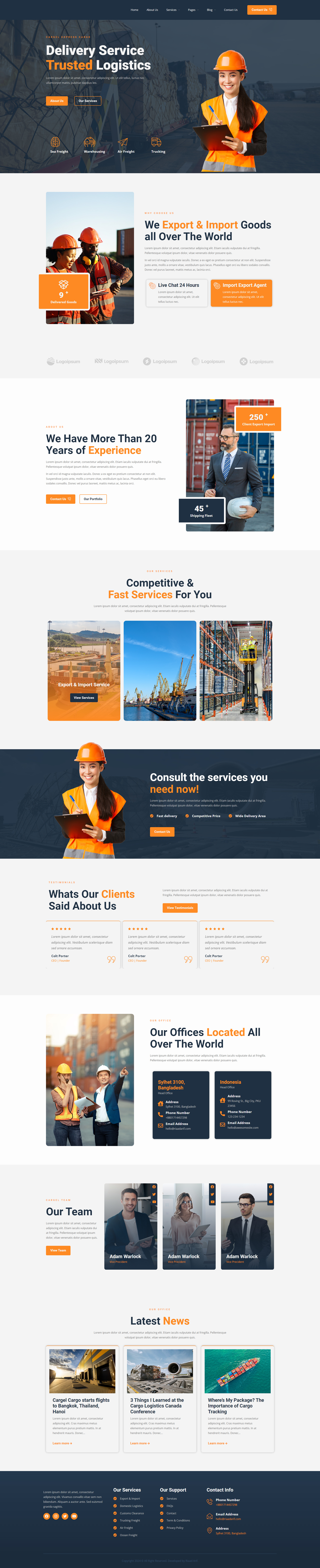 Logistics Website Template designs, themes, templates and downloadable ...