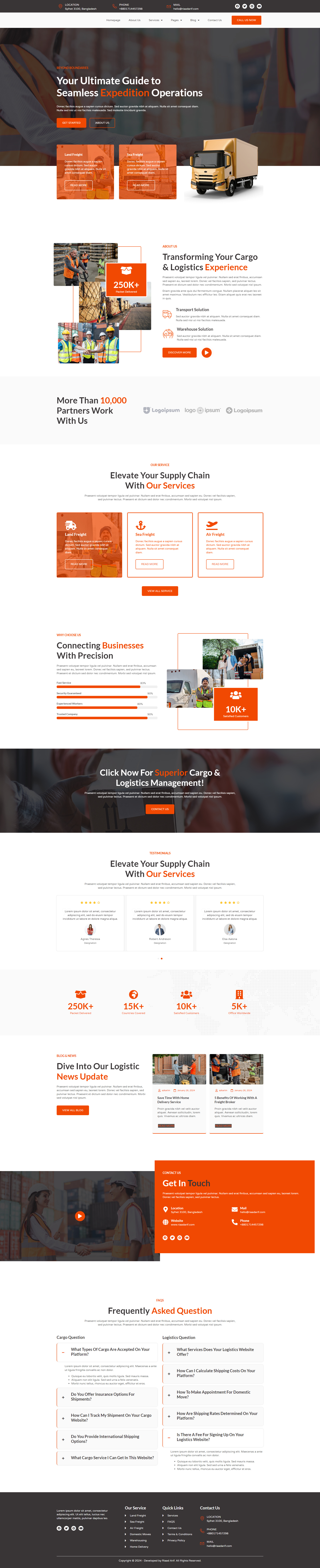 Logistics Website Template designs, themes, templates and downloadable ...
