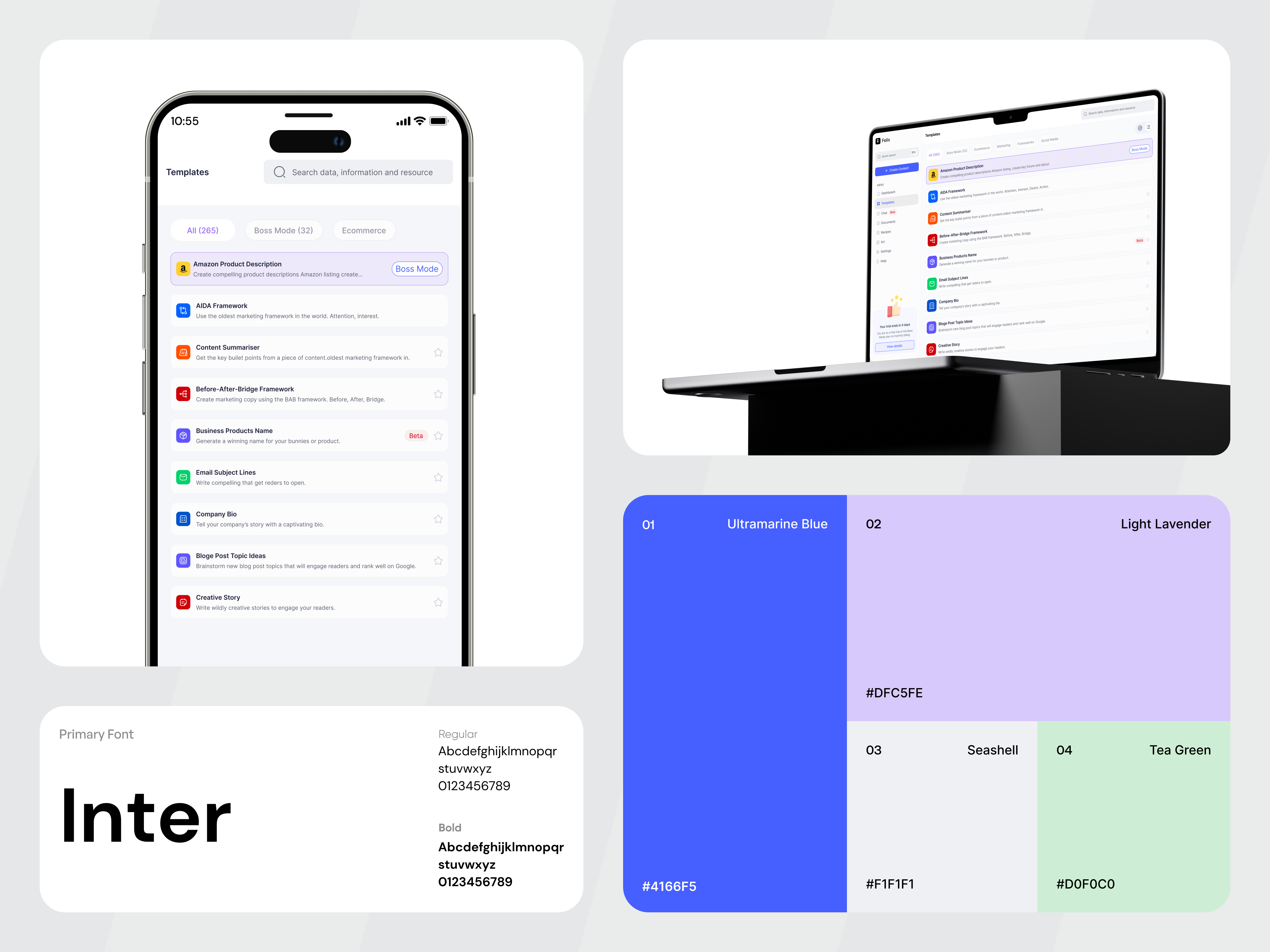Felix Ai Web App - Templates page by Filllo Design Agency on Dribbble