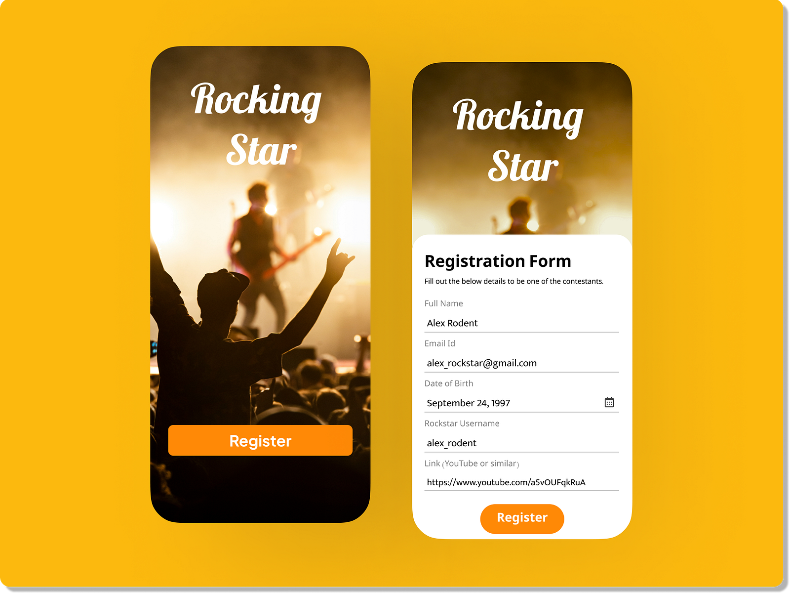 Contest Registration Form by Keyur R Garsondiya on Dribbble