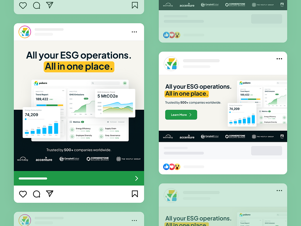 Pulsora - Social Media Ads by Kate Payba for Hey Digital on Dribbble