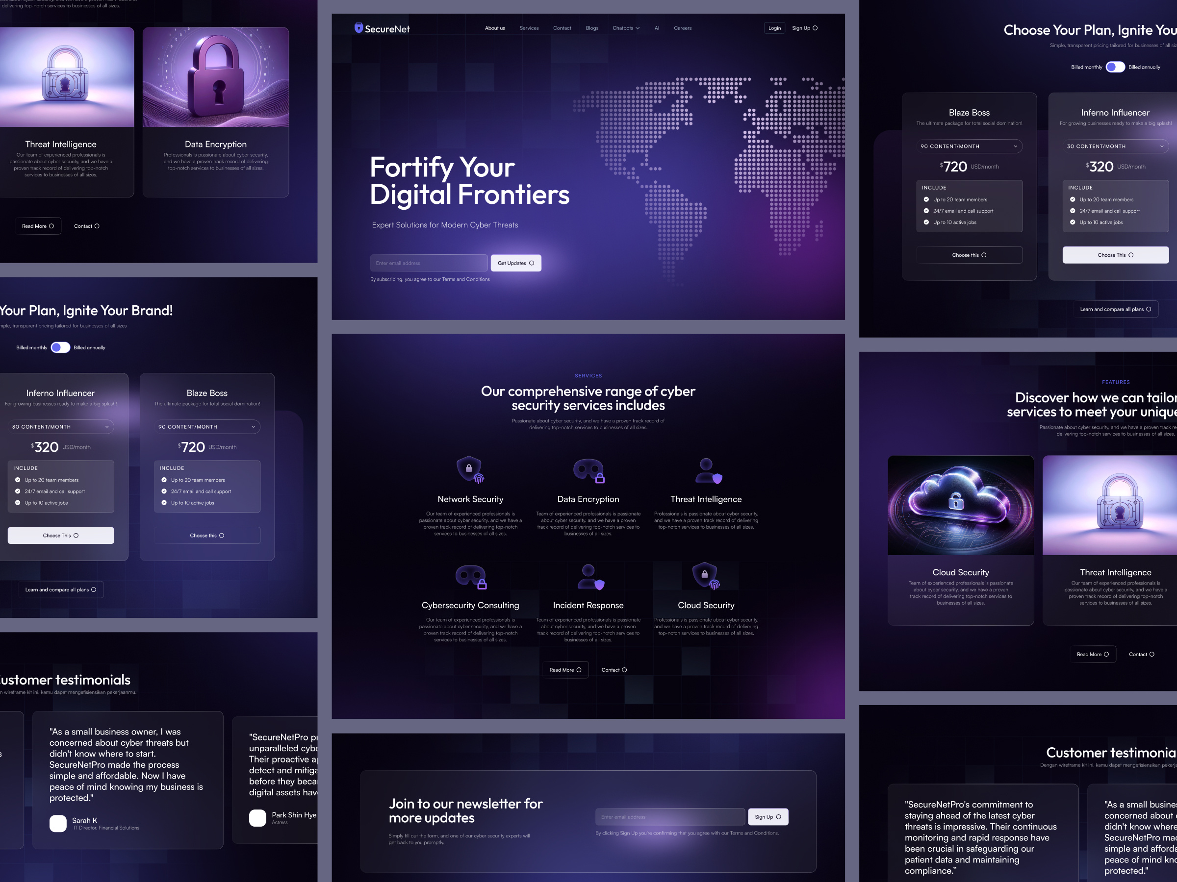 Cyber Security Service Landing Page by Ibnu SW for SLAB Design Studio ...