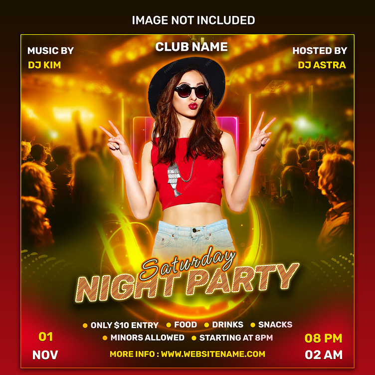 Club Parties Social Media Post Design Templates by Aakarshit Joshi on ...
