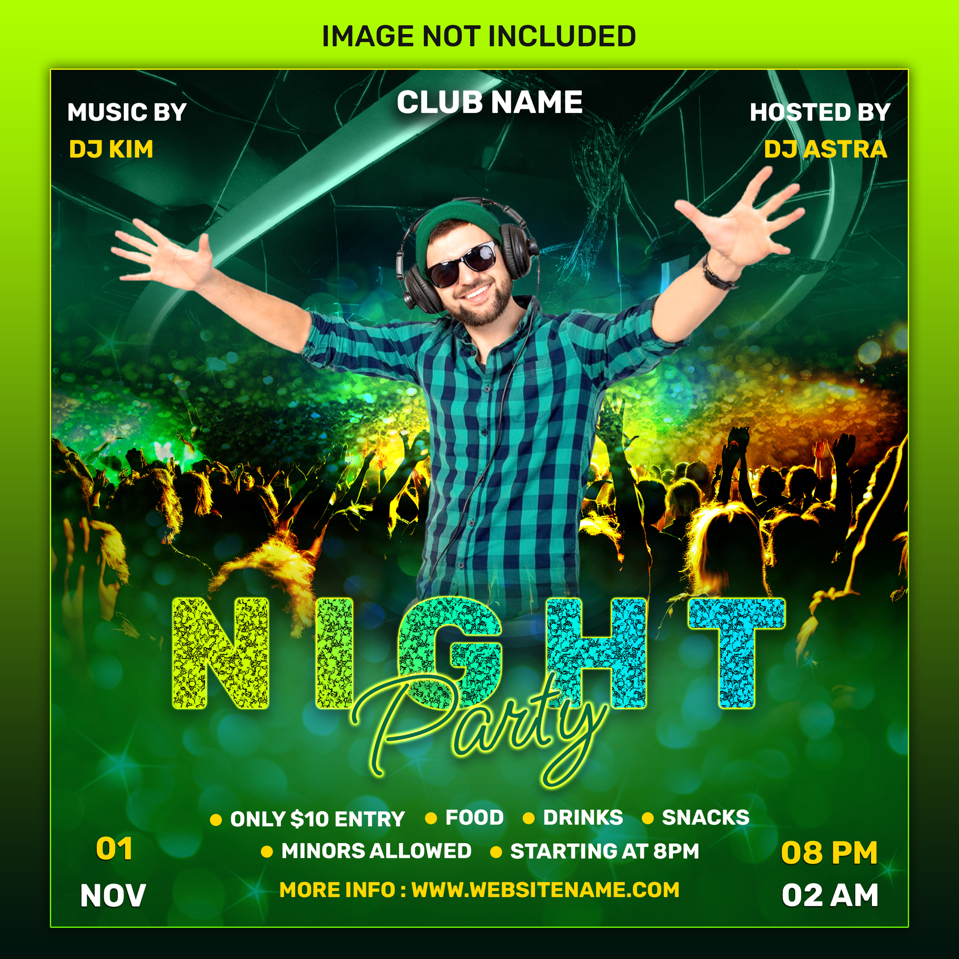Club Parties Social Media Post Design Templates by Aakarshit Joshi on ...