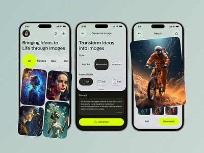 AI Art Generator App UI by MQoS UI/UX for MultiQoS on Dribbble