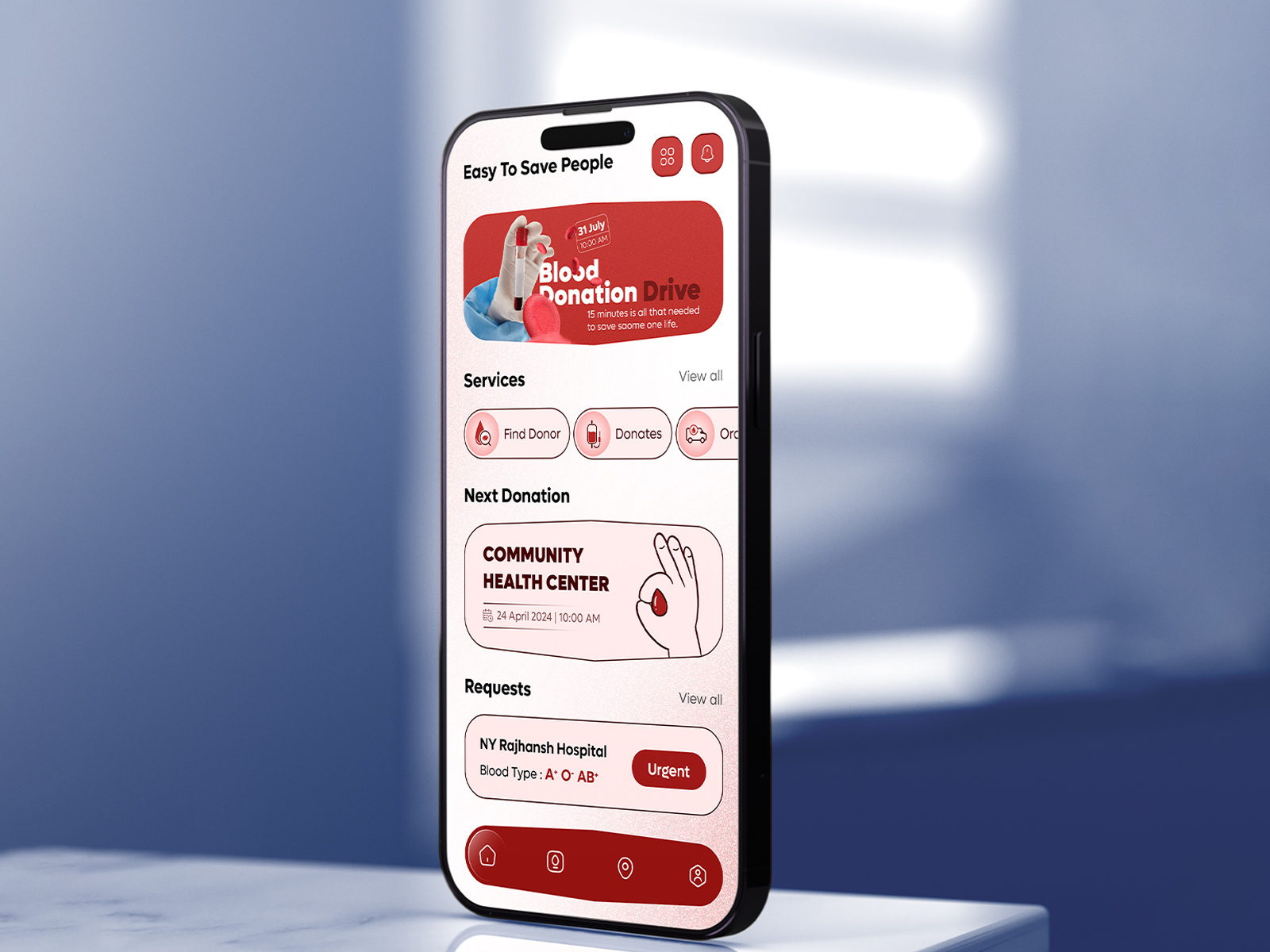 Blood Donation App Design by aPurple on Dribbble