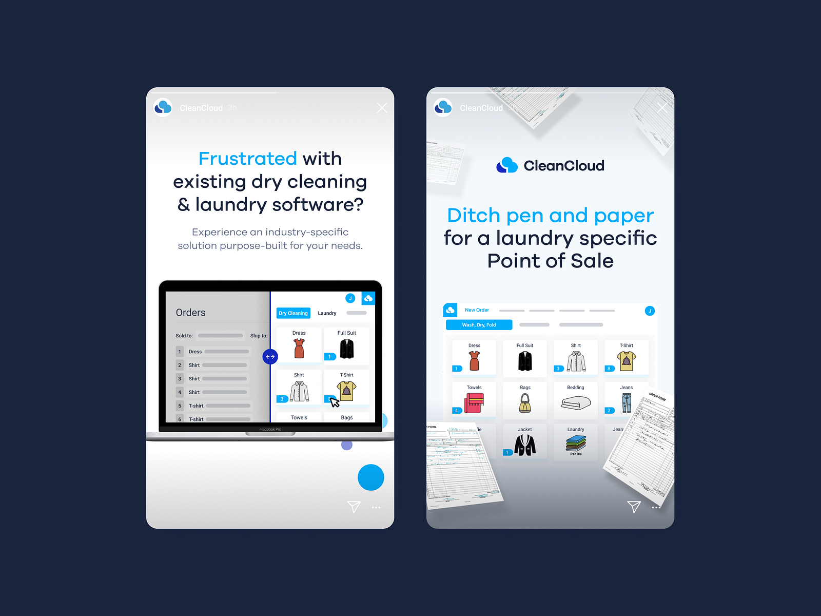 CleanCloud - IG Story Ads by López del Cerro for Hey Digital on Dribbble