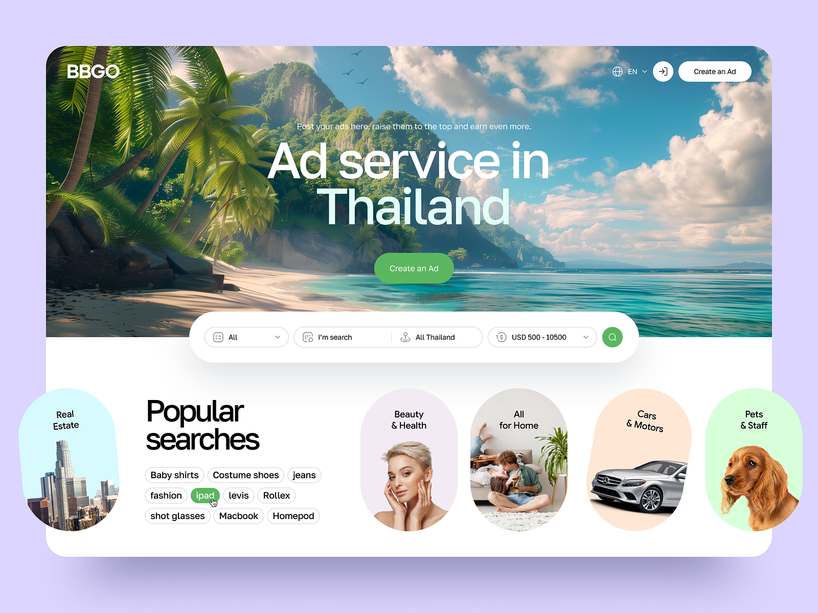 Ad Service Website Design by Bogdan Nikitin for Nixtio on Dribbble